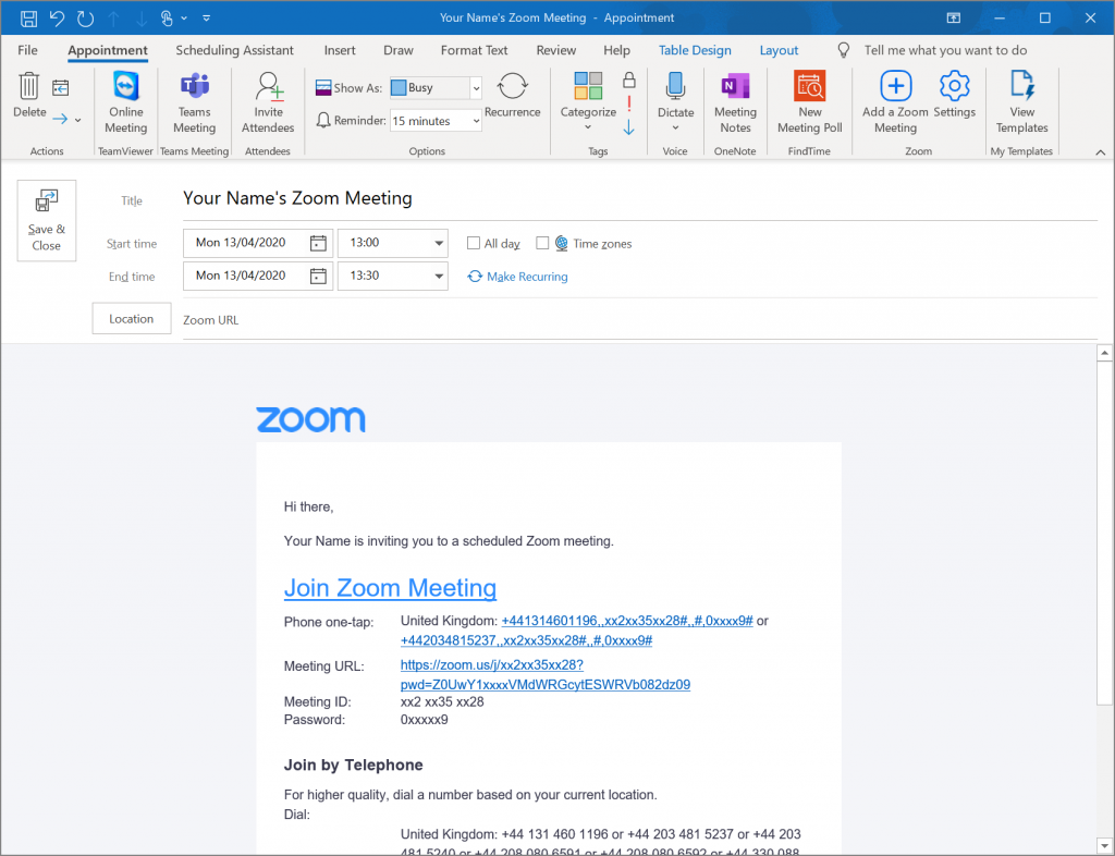How To Set Up A Zoom Meeting On Outlook Universitylas