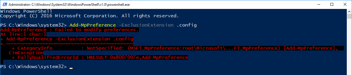 Unable To Update Defender Preferences – Brian Reid – Microsoft 365 Subject Matter Expert