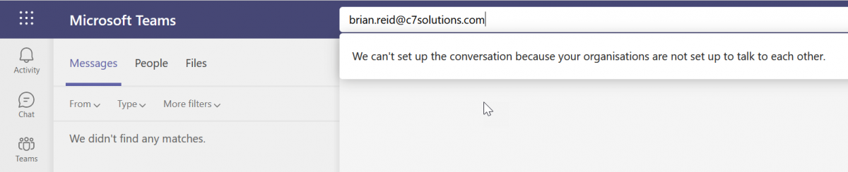 We can’t set up the conversation Teams Chat Error – Brian Reid ...