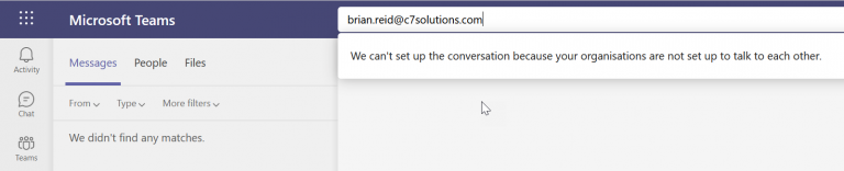 We can’t set up the conversation Teams Chat Error – Brian Reid ...
