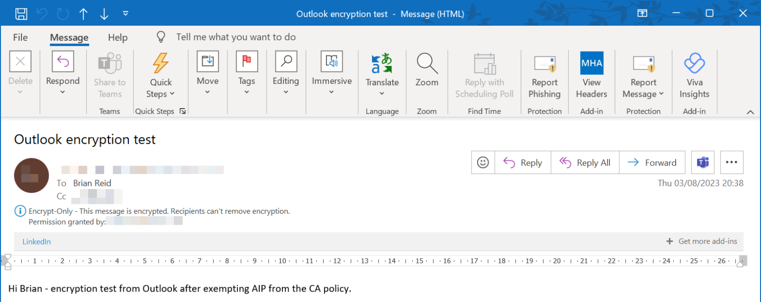 Seamless Office 365 Message Encryption (OME) Never Works – Brian Reid ...
