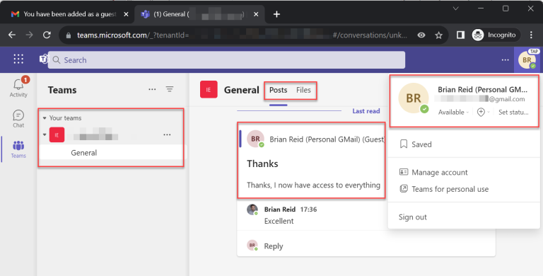 Inviting Google (Gmail) Users To Collaborate In Your Teams Channels ...